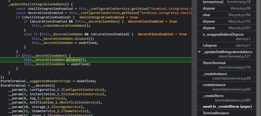 Terminal decorations aren't working properly · Issue #149866 · microsoft/vscode · GitHub