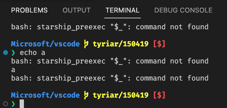 Shell integration not playing nice with starship · Issue #150423 ...