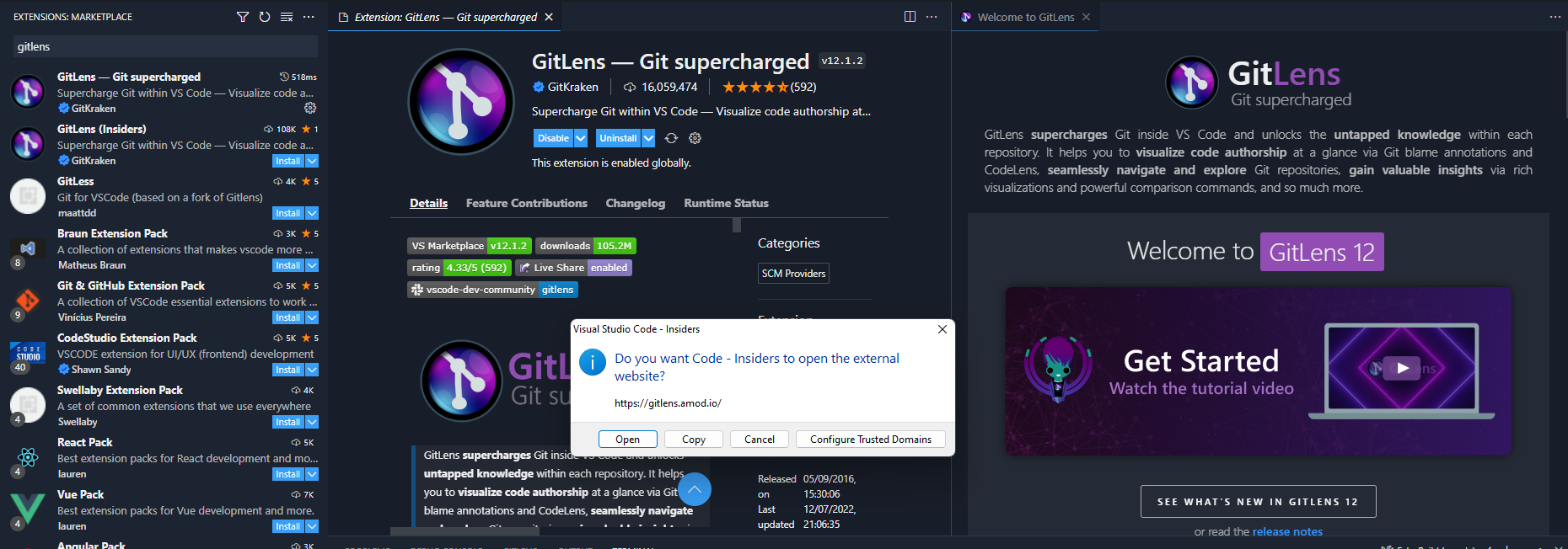 gitlens.amod.io opens on install? · Issue #2111 · gitkraken/vscode-gitlens · GitHub