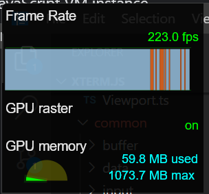 Rendering stats overlay disappears on reload · Issue #163659 · microsoft/vscode · GitHub