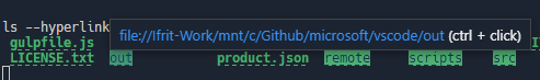 Hyperlinks in terminal from `ls --hyperlink` don't work in vscode · Issue #163545 · microsoft ...