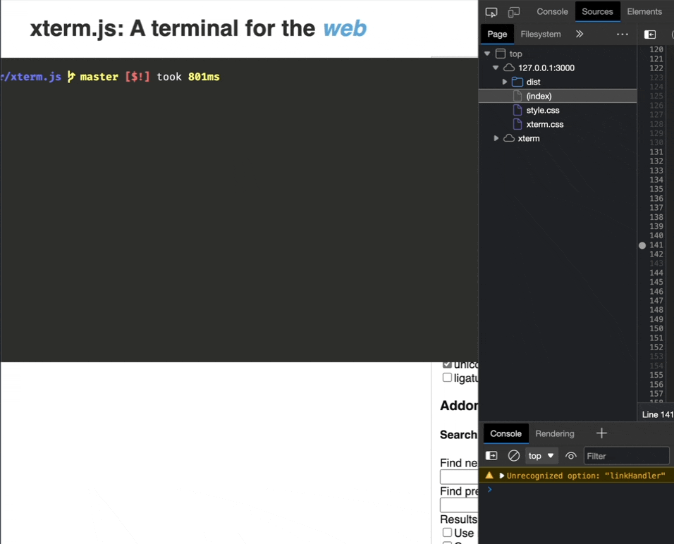 xterm-addon-search return always false · Issue #4264 · xtermjs/xterm.js · GitHub