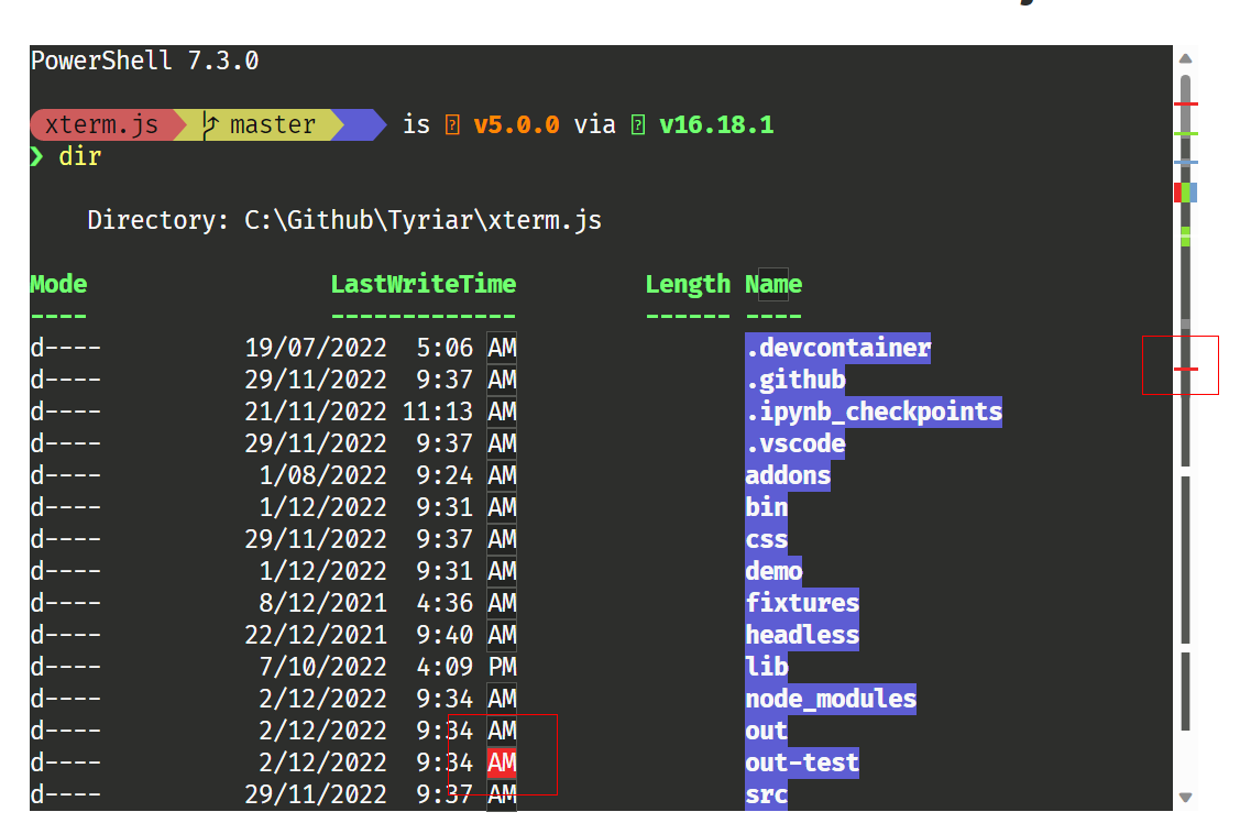 xterm-addon-serarch matchOverviewRuler & activeMatchColorOverviewRuler ... xterm-addon-serarch matchOverviewRuler & activeMatchColorOverviewRuler ...
