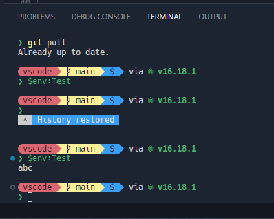 newly added environment variable is not reflected on restored terminal sessions · Issue #168020 ...