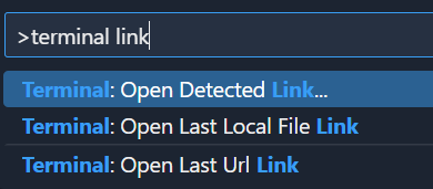 Terminal link section is missing explanation of the helper commands · Issue #5915 · microsoft ...
