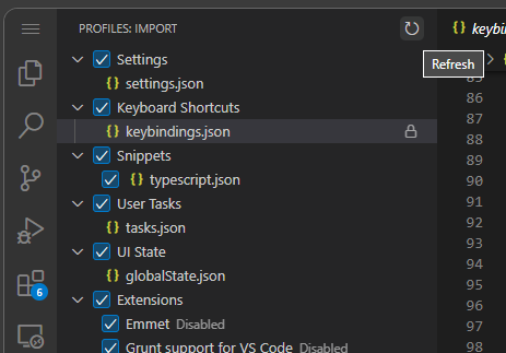 Import profiles, does the refresh button do anything? · Issue #172217 ...