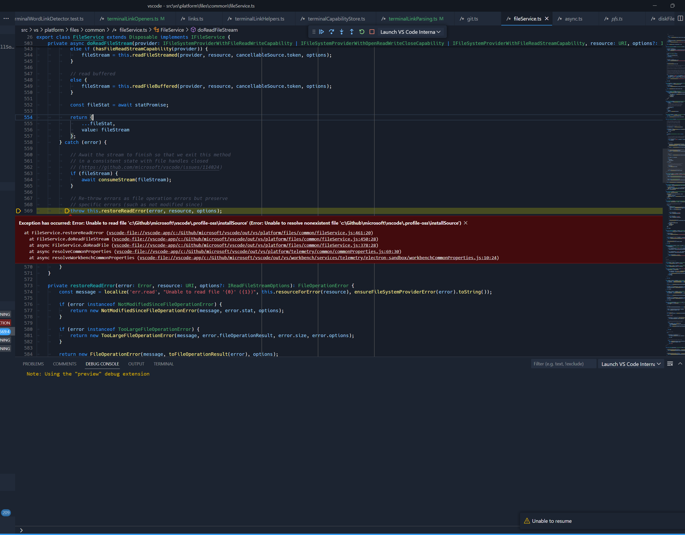 Inconsistent Unable To Resume Notifications · Issue 172918 · Microsoftvscode · Github