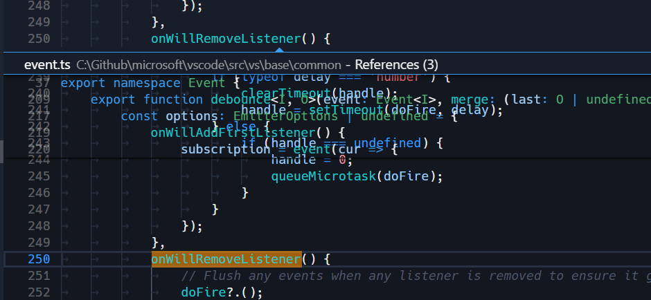 Peek view content is overlapping due to sticky scroll · Issue #173331 · microsoft/vscode · GitHub