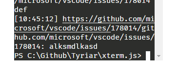 Links can be computed on the wrong line data on Windows · Issue #4457 · xtermjs/xterm.js · GitHub