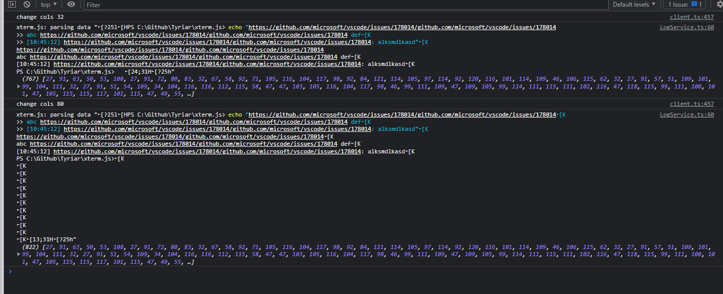 Links can be computed on the wrong line data on Windows · Issue #4457 · xtermjs/xterm.js · GitHub