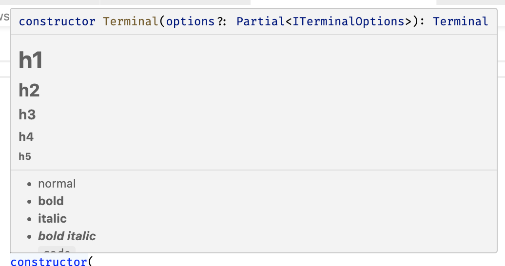 Improve header(h1/h2/h3) styling in hover markdown · Issue #88417 ...