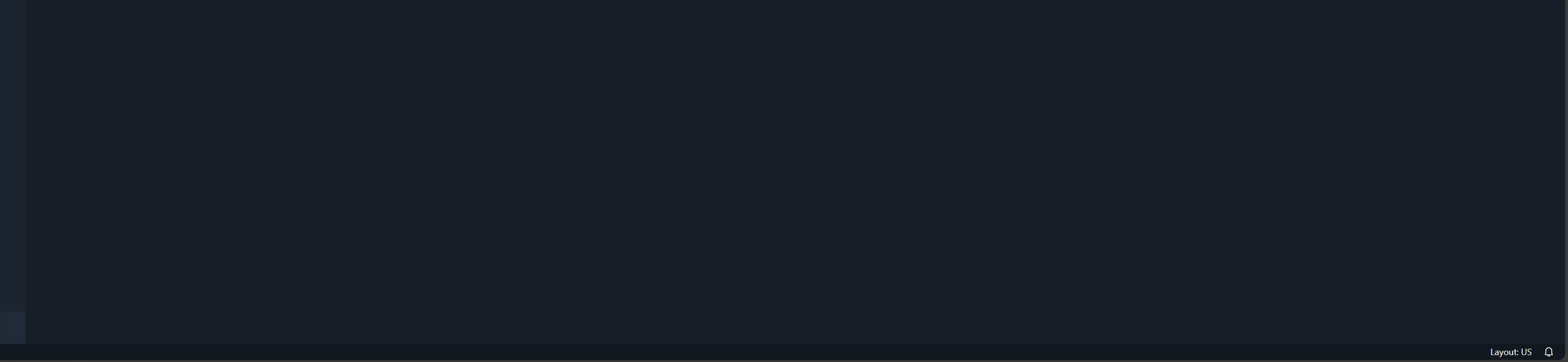 Terminal welcome message animates the buttons the first time it's shown ...