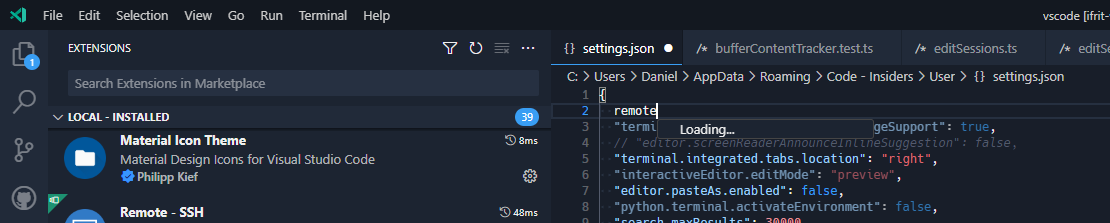 Sometimes Settings Json Intellisense Just Doesn T Work · Issue 185210 · Microsoft Vscode · Github