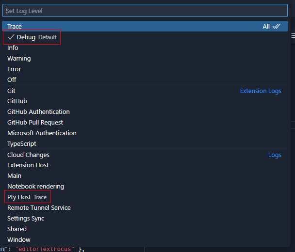 Feedback of default log level for a channel is confusing · Issue #185342 · microsoft/vscode · GitHub