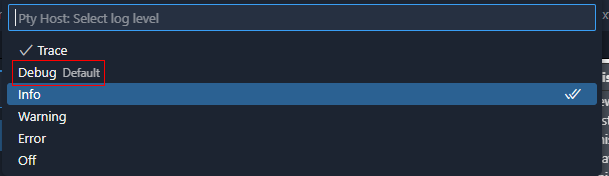 Feedback of default log level for a channel is confusing · Issue #185342 · microsoft/vscode · GitHub