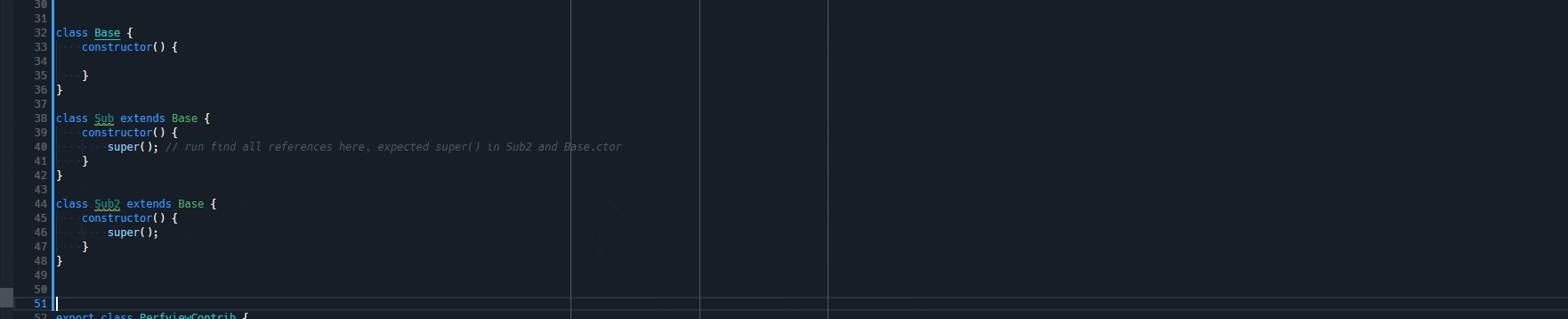 Find All References On Super Only Shows Other Calls To `super ` Not All Calls To Ctor