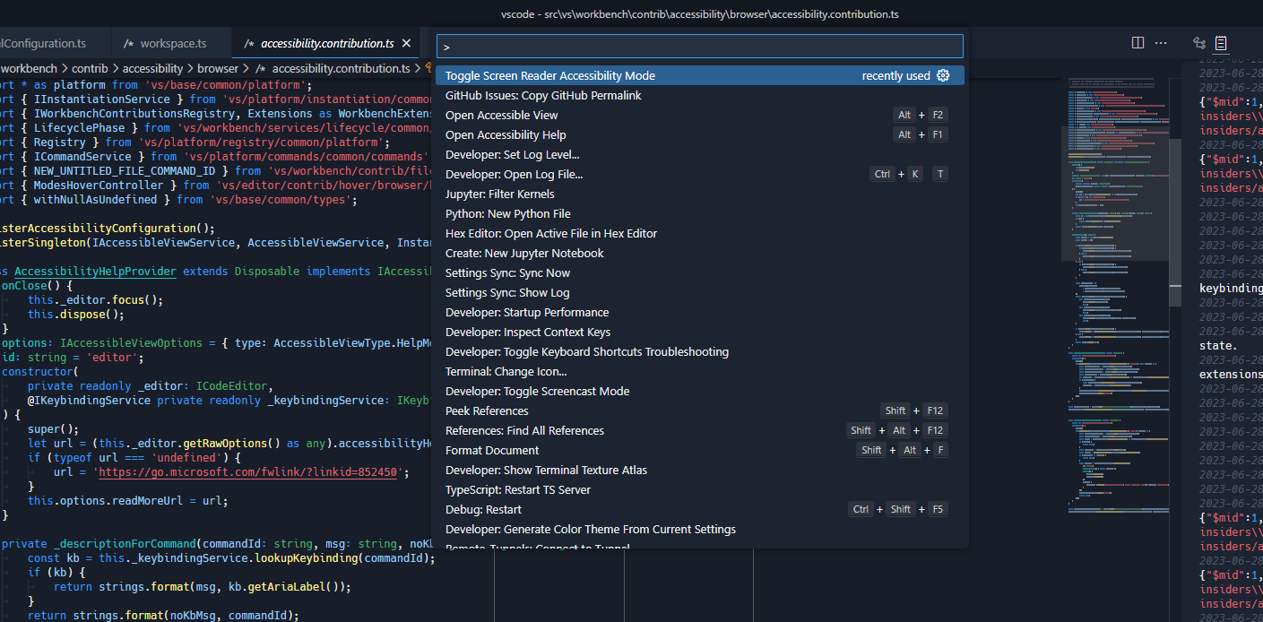 Accessibility help is showing up centered at the very top of the window · Issue #186520 ...
