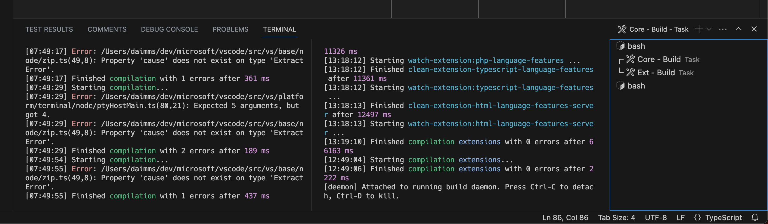 task reconnection doesn't work · Issue #186749 · microsoft/vscode · GitHub