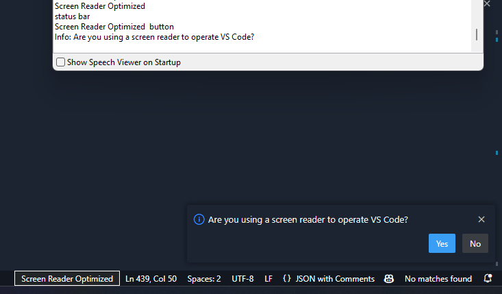 No hint about notifications accessible view · Issue #188761 · microsoft/vscode · GitHub