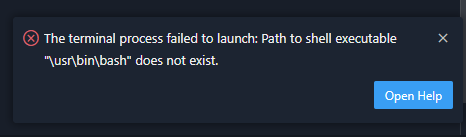Cannot launch new terminals in multi-root workspace on a remote machine unless 'terminal ...