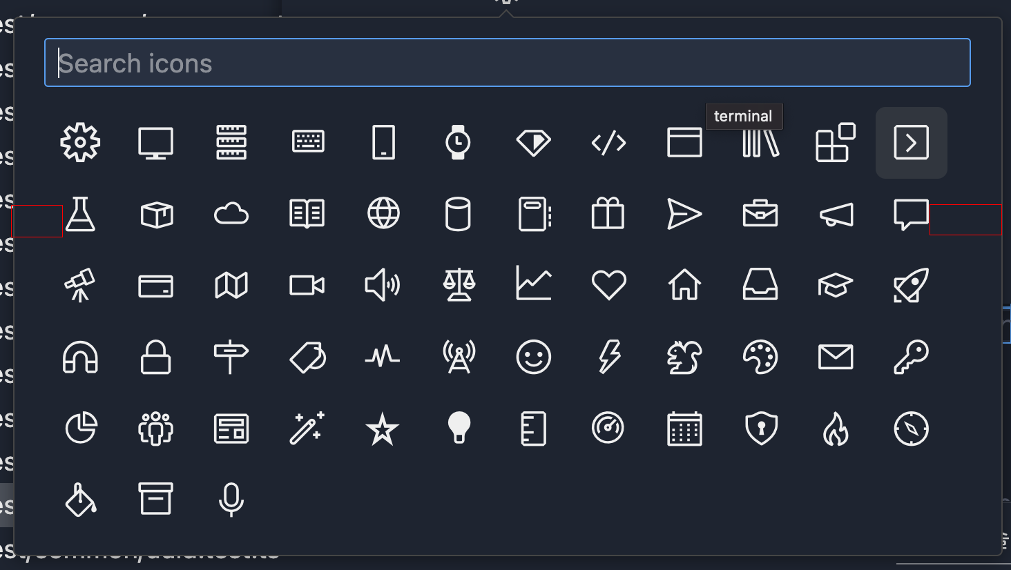 Icon picker: Size textarea based on the grid dimensions · Issue #194218 ...