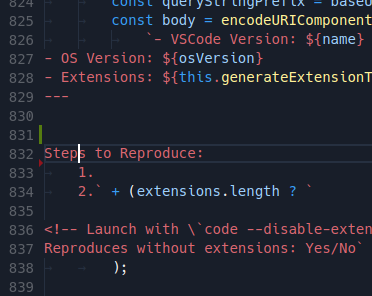 Auto indent should not do anything inside a string · Issue #29663 · microsoft/vscode · GitHub