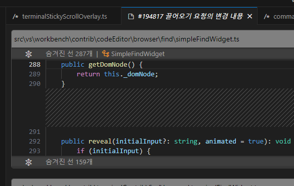 Gradients on diff view expand sections · Issue #197938 · microsoft/vscode · GitHub