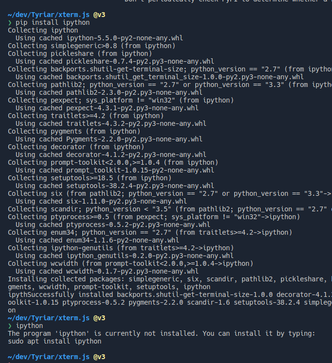 Terminal Does Not Show Autocomplete Suggestions In Ipython Jupyter