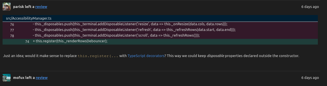 Comments on PR reviews are not shown · Issue #71 · microsoft/vscode ...