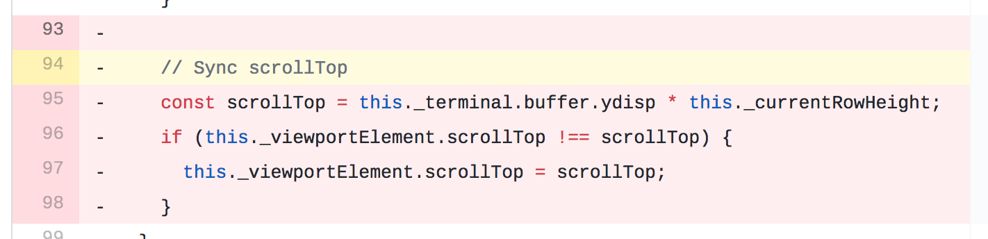 Scroll commands don't affect the scroll bar · Issue #1697 · xtermjs/xterm.js · GitHub