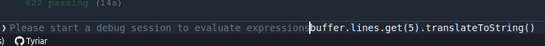 Unexecuted text sticks around in readonly debug console text area after ...
