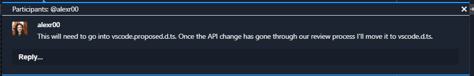 Missing padding after Reply button · Issue #785 · microsoft/vscode-pull-request-github · GitHub