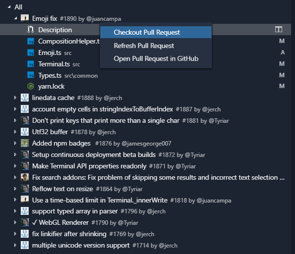 Tree gets collapsed when you checkout · Issue #793 · microsoft/vscode-pull-request-github · GitHub