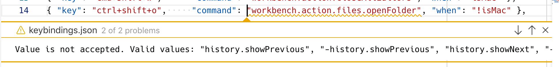 Keybindings With Commands That Dont Exist Should Be Faded Instead Of Showing Warnings · Issue