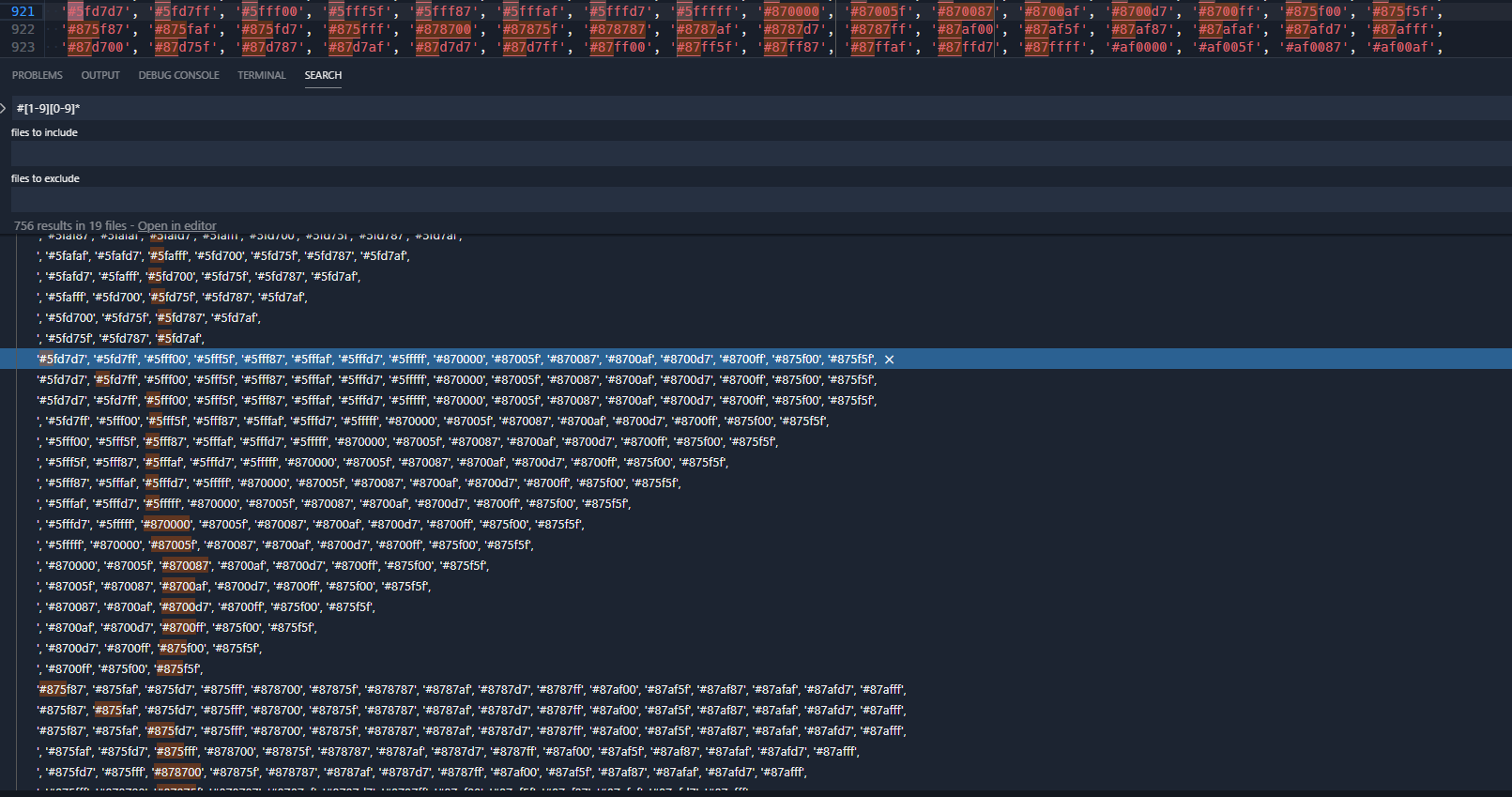 Hard to read results when there are many matches on a line · Issue ...
