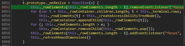 Terminal Screen Reader Mode Component Isnt Completely Disabling A11y