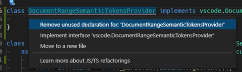 Implement interface should be prioritized over remove unused declaration · Issue #94212 ...