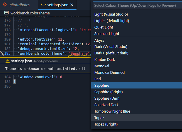 preferredDarkColorTheme and preferredLightColorTheme show incorrect ...