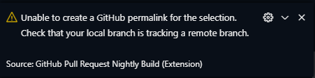 Unable to create a GH permalink · Issue #1878 · microsoft/vscode-pull-request-github · GitHub