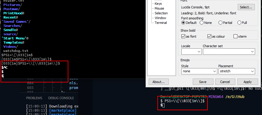 Terminal Integration Settings Missing Option From Bash · Issue 108218 · Microsoftvscode · Github