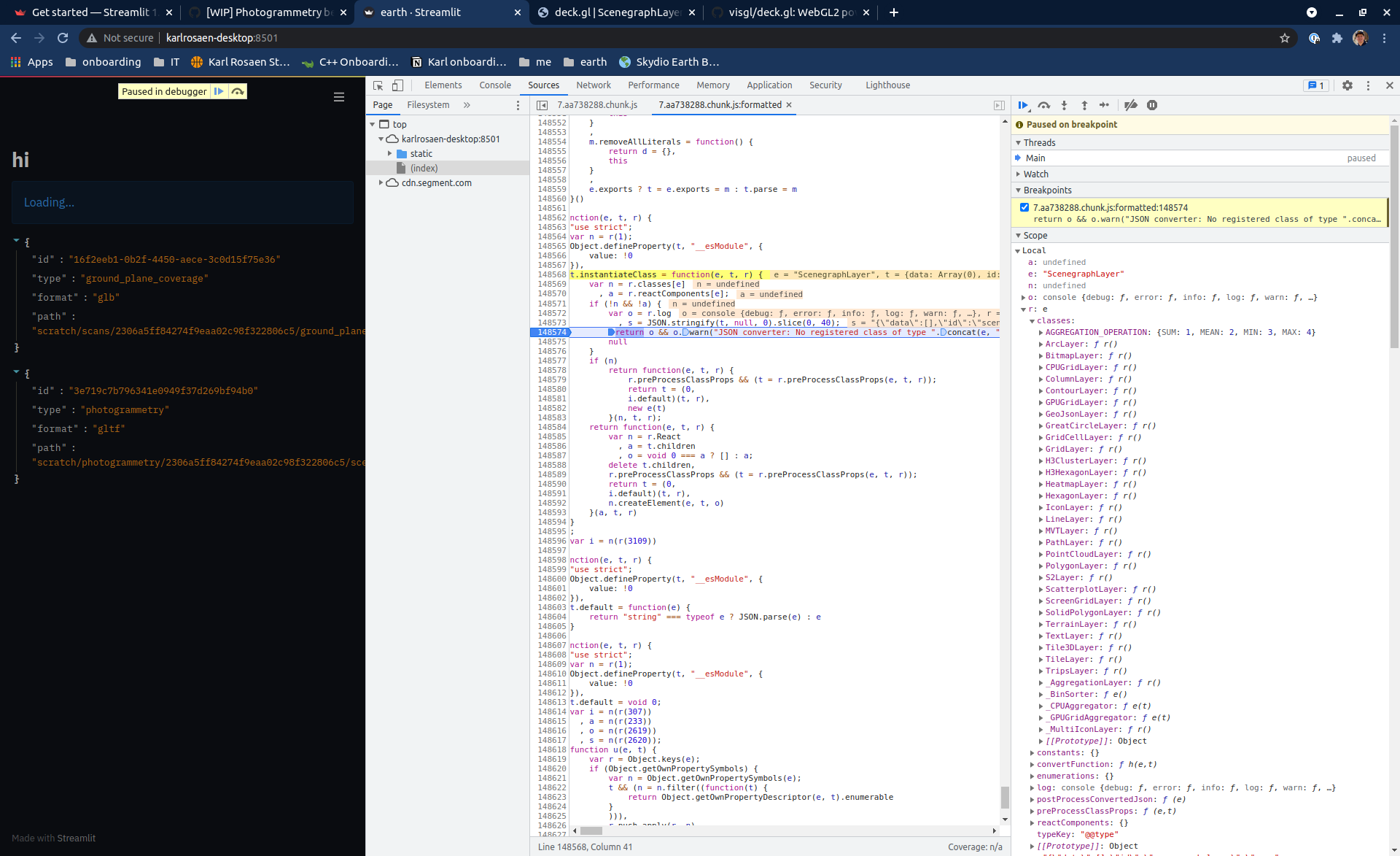 ScenegraphLayer not available in streamlit by way of json / pydeck, "JSON converter: No ...
