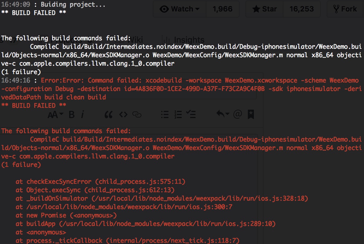 weex run ios报错 help~ · Issue #3155 · alibaba/weex · GitHub
