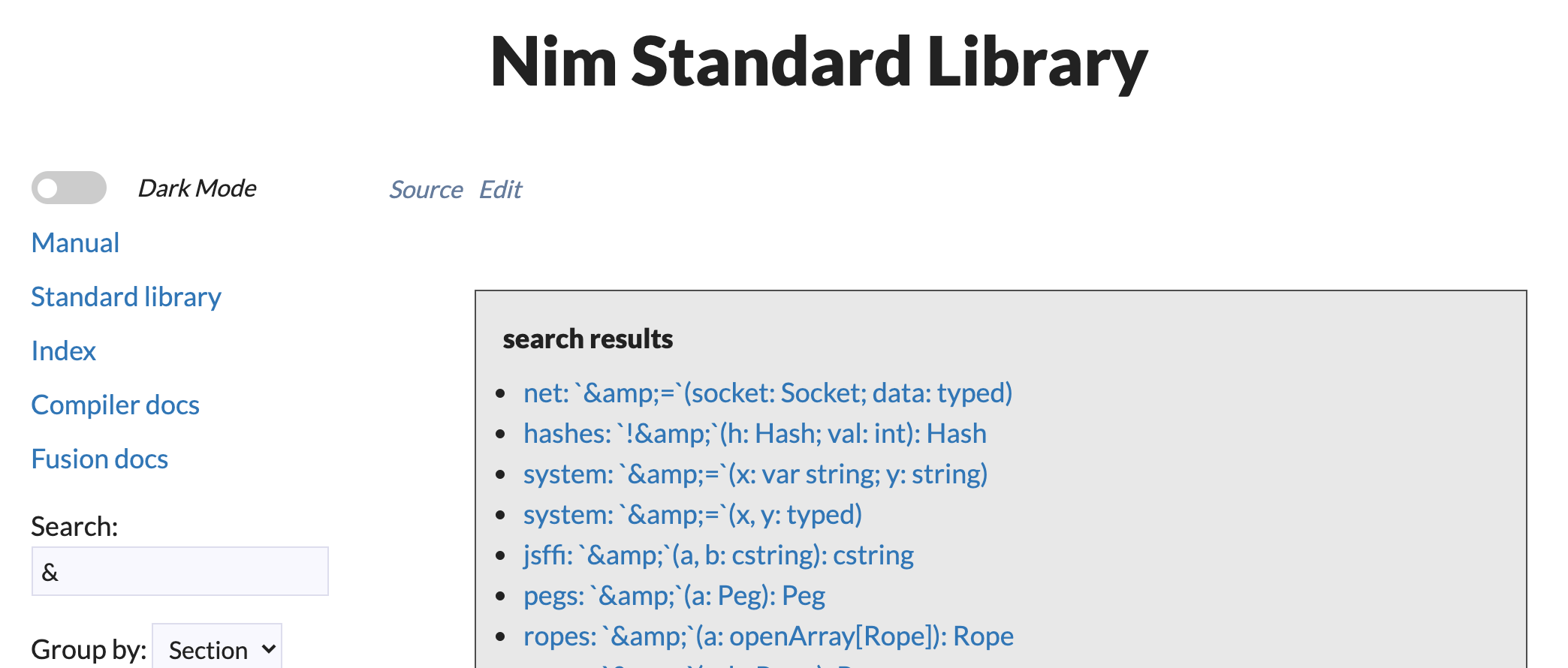 Shows As `and` In Docs · Issue 16364 · Nim Lang Nim · Github
