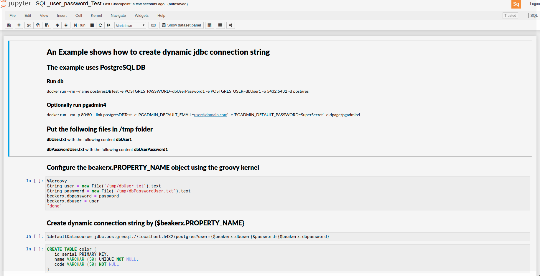 Dynamic jdbc connection string · Issue #8141 · twosigma/beakerx · GitHub