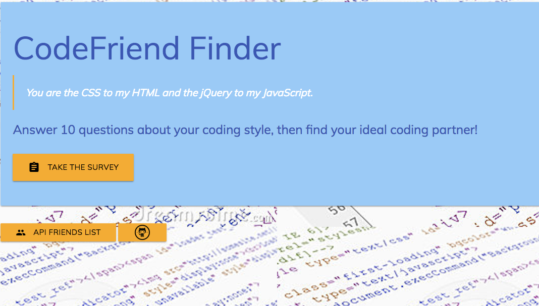GitHub - mamorvan/FriendFinder: Find your perfect coding buddy!