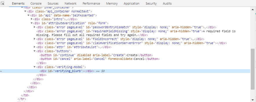 Adding JavaScript to AD B2C custom sign up page - User flow · Issue ...