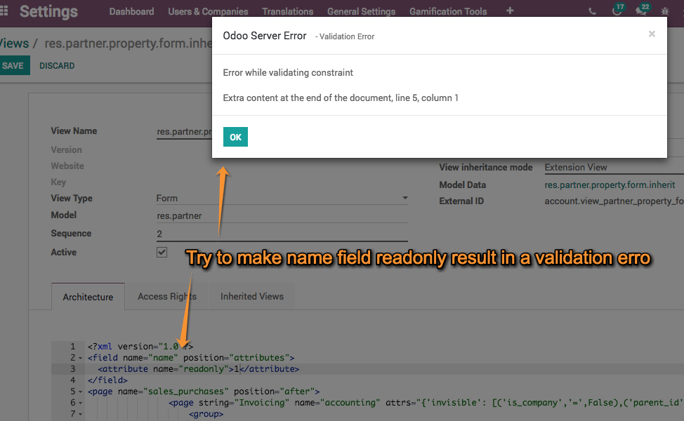 Odoo 11 Enterprise Strange Issue Basic Inheritance Crash On Views · Issue 21146 · Odoo Odoo