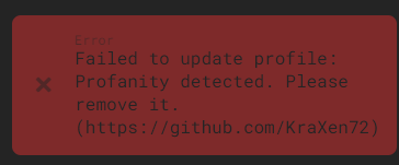 my github is detected as profanity · Issue #3822 · monkeytypegame/monkeytype · GitHub