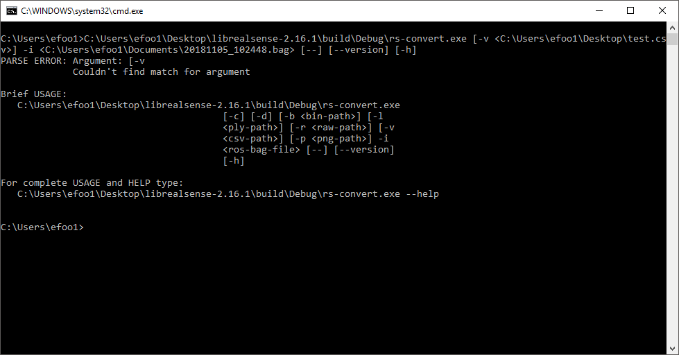 How to use rs-convert tool? [C++] · Issue #2671 · IntelRealSense/librealsense · GitHub
