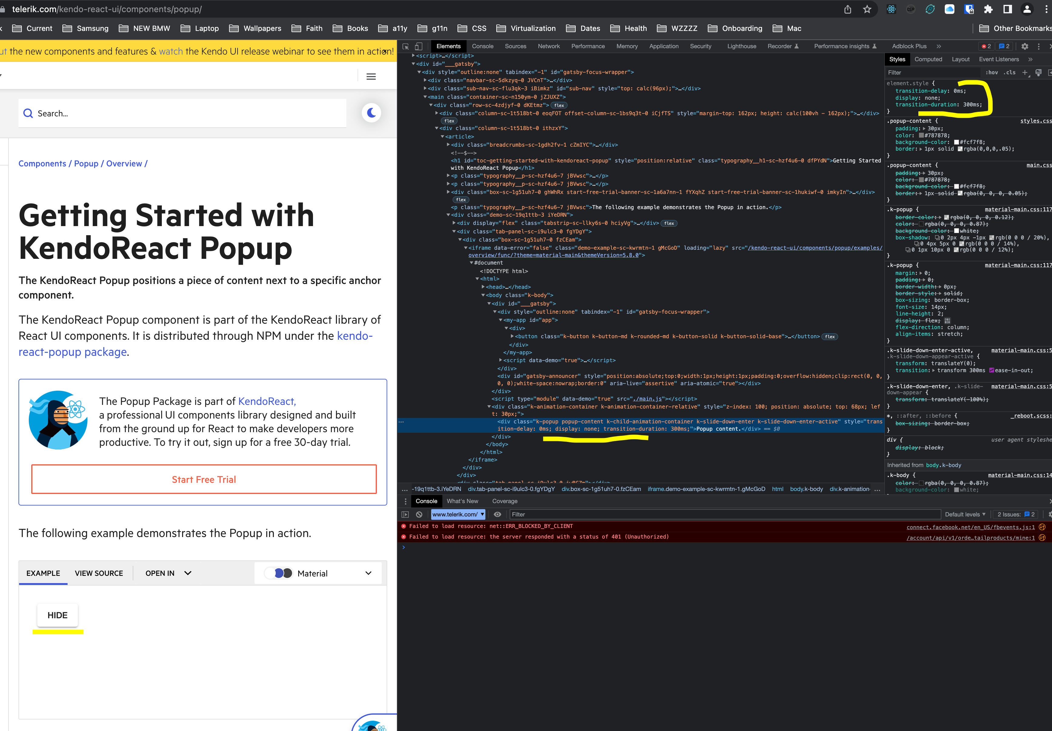 Popup Stuck Closed If Toggled Quickly · Issue 1428 · Telerik Kendo React · Github